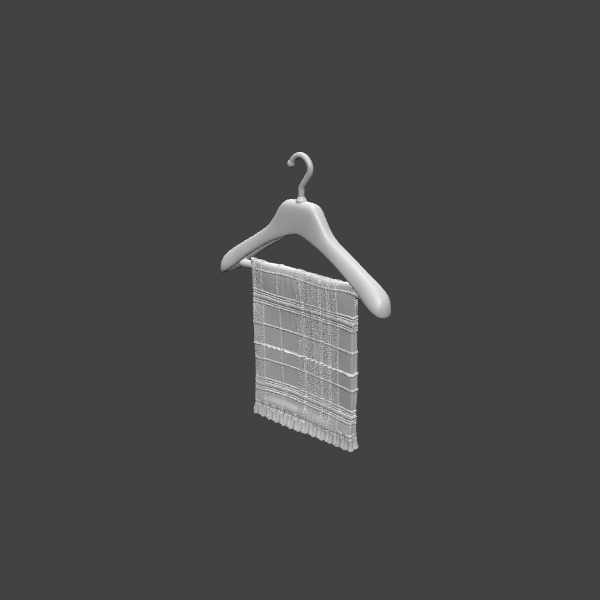 Hanger with towel – 3D model - Studia3D