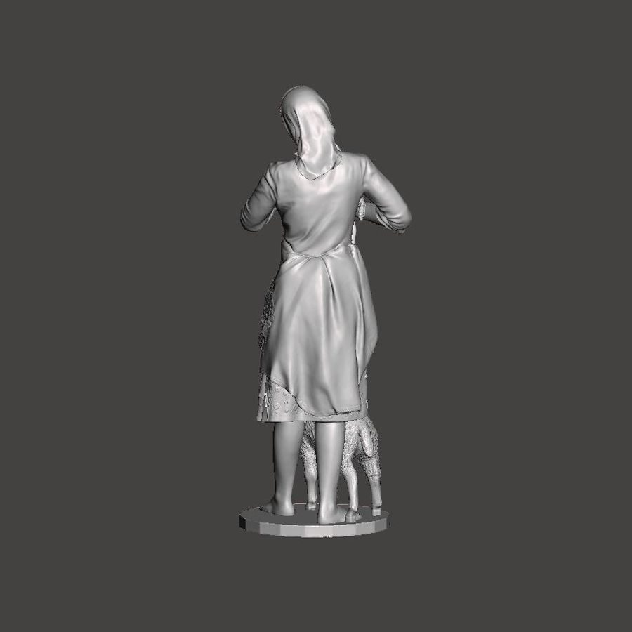 Donna con pecora - modello 3D - Studia3D