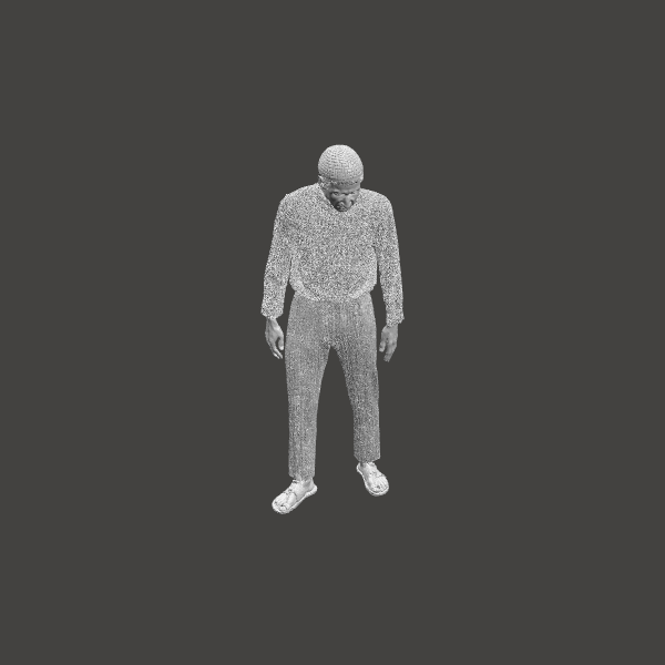 Man looking down - 3D model - Studia3D