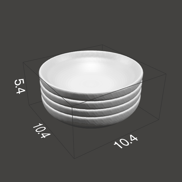 Large stack of plates - 3D model - Studia3D